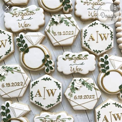 Wedding Cookies With Names And Date