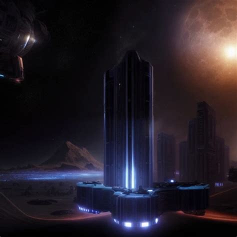 Sketch Rendering Of Game Scene Design Game Scene Design Space Opera