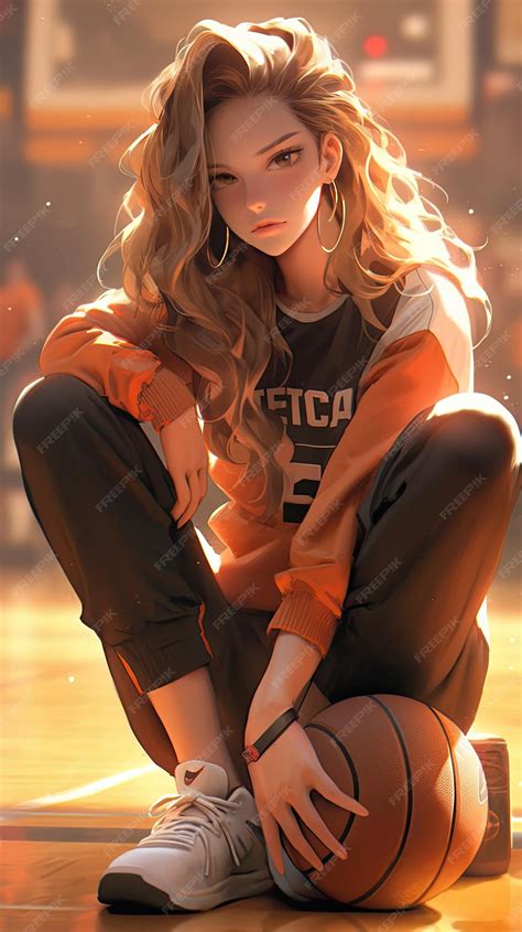 Premium Photo Dynamic Anime Aesthetics Girl Basketball Player In