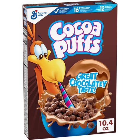 Cocoa Puffs Chocolate Breakfast Cereal Whole Grains 10 4 Oz Pack 6