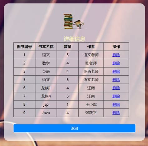 基于jsp技术的图书管理系统js图书管理页面jsp Csdn博客