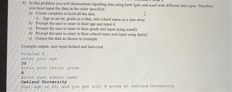 Solved Please Use C Lauguage And Simple Syntax For The
