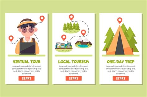 Free Vector Local Tourism Concept App