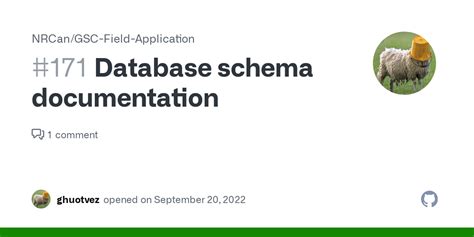 database schema documentation · issue 171 · nrcan gsc field