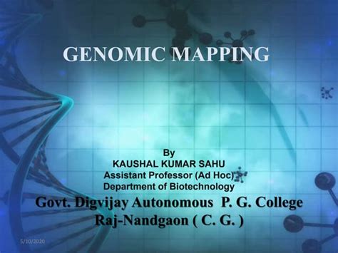 Genomic Mapping Concept By Kk Sahu Ppt