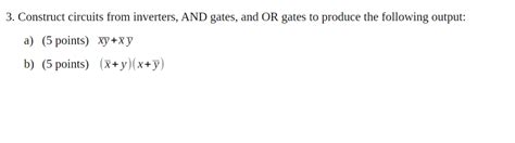 solved please help and show work construct circuits from