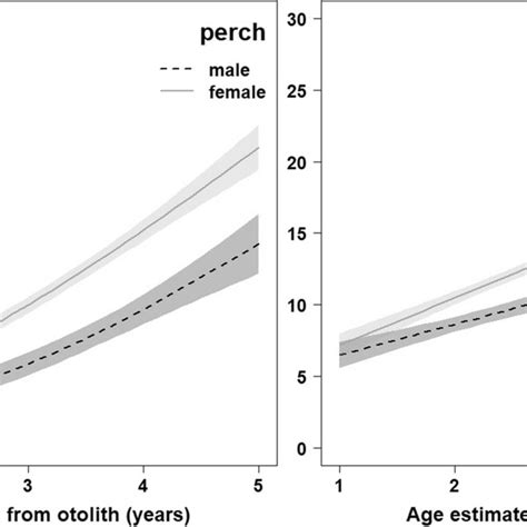 Sex Specific Age Related Body Size Of Males And Females In Perch And Download Scientific