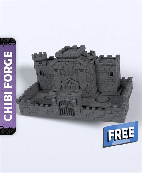 Chibi Game Terrain Dark Knights Castle 3d Model By Titan Forge On