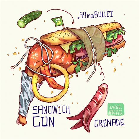 Iwse Zhang Original Subway Company Highres Arrow Symbol Artist Name Chicken Food