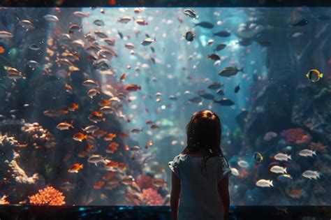 Students At An Aquarium Premium AI Generated Image