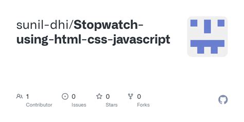Releases · Sunil Dhistopwatch Using Html Css Javascript · Github