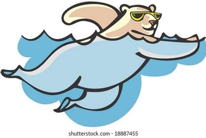 Polar Bear Swimming Clipart Bear Vector Polar Bear Swimming Icon Logo
