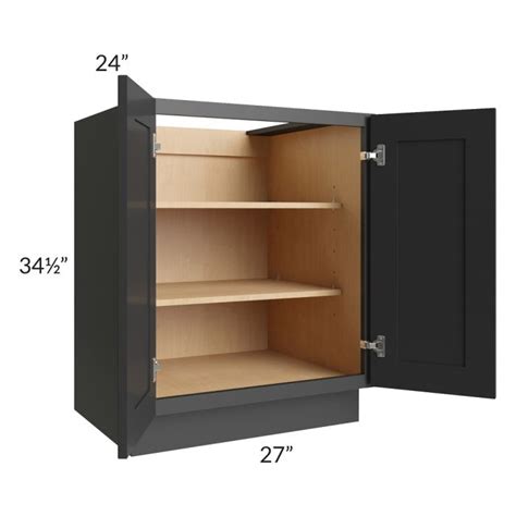 Midtown Black Shaker 27 Full Height Door Base Cabinet