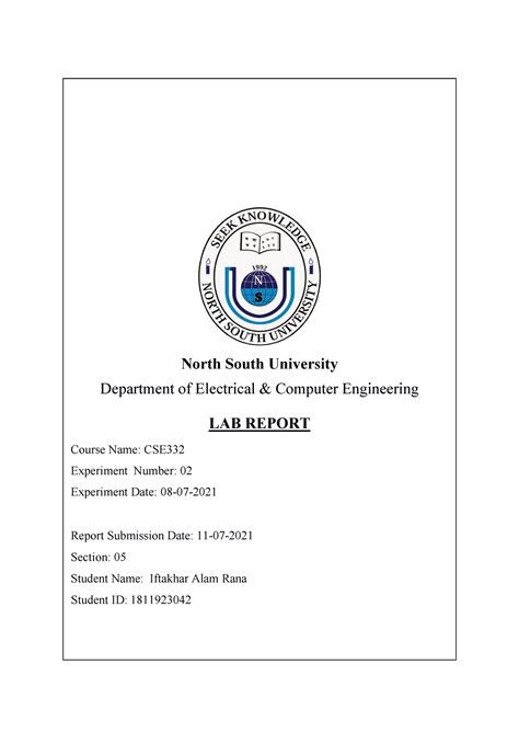 lab report 2 iftakhar rana computer architecture and organization cse332
