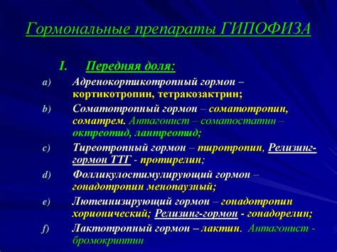 Гормоны, их синтетические аналоги, антигормональные средства ...