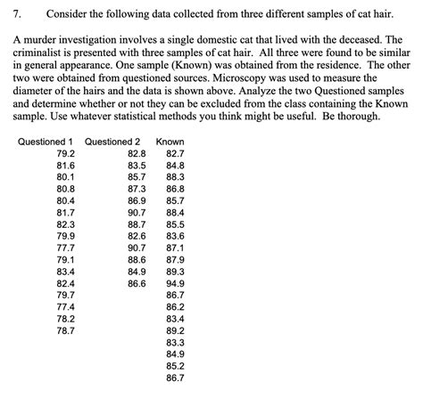 solved consider the following data collected from three
