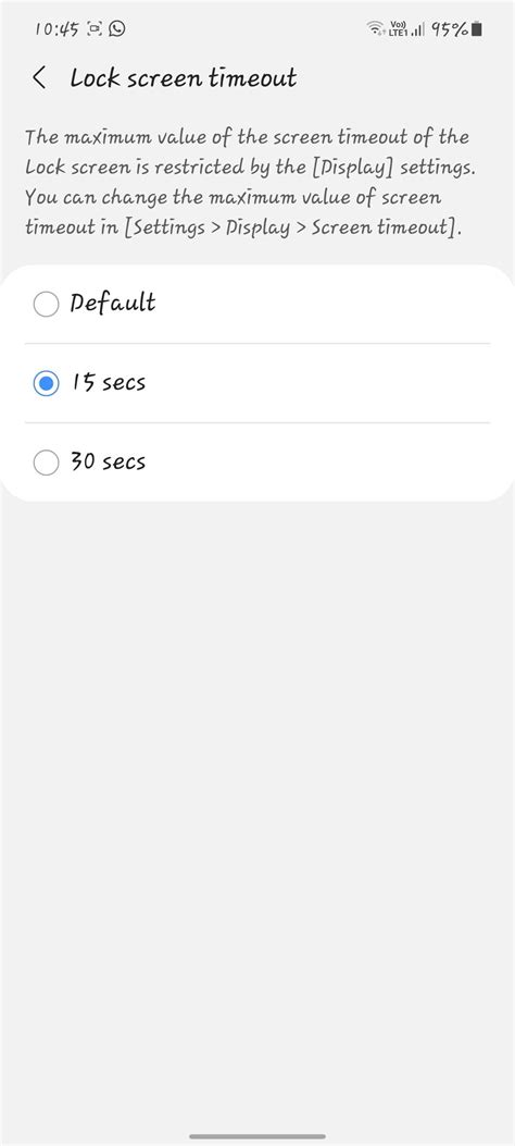 Solved Lock Screen Timeout Samsung Members