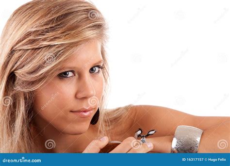 Retrato Ocasional Joven De La Mujer Imagen De Archivo Imagen De Manera Feliz