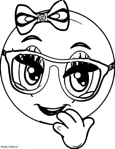 Smiley Emoji Coloring Page