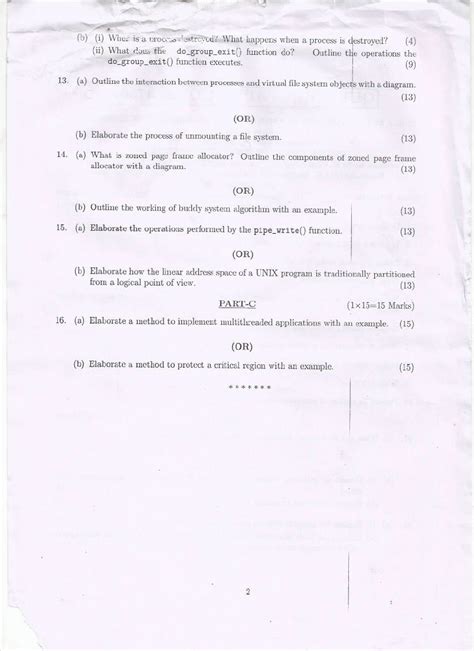 Anna University Cp 5153 Operating System Internals Novemberdecember 2019 Question Paper