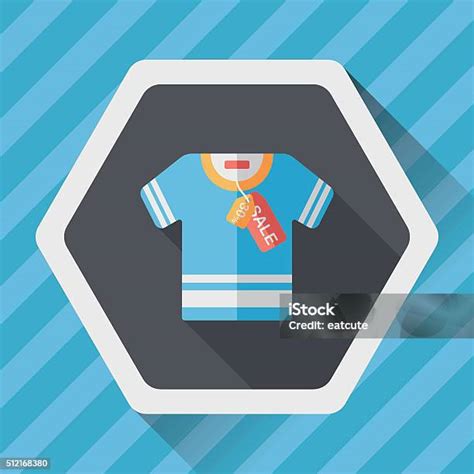 쇼핑 옷 플랫 아이콘 긴 그림자 Eps10 T 셔츠에 대한 스톡 벡터 아트 및 기타 이미지 T 셔츠 기업 재무와 산업 벡터 Istock