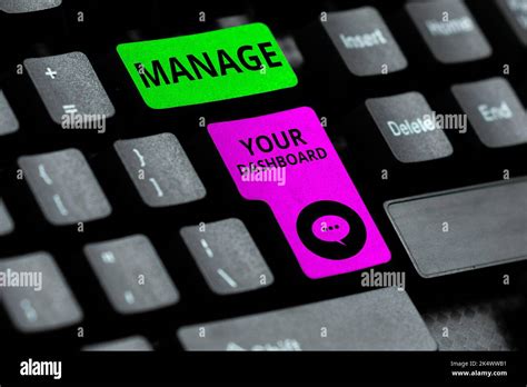 Hand Writing Sign Manage Your Dashboard Business Overview Web Landing Page To Manage Business