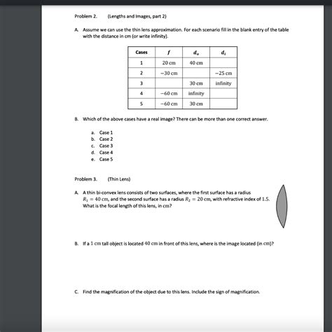 Solved Problem 2 Lengths And Images Part 2 A Assume We