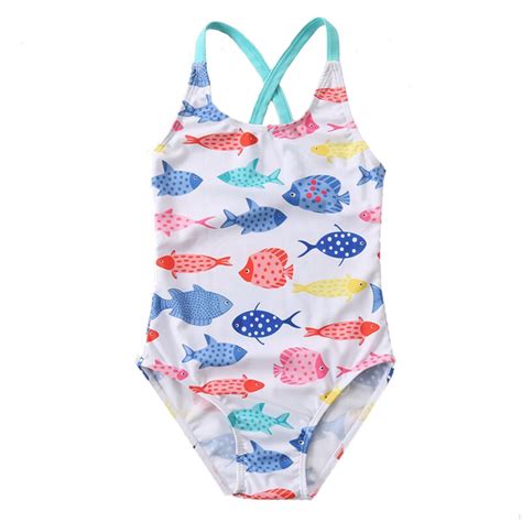 Girls Summer Swimsuit Akafmk Girls One Piece Swimweargirls Cute Print