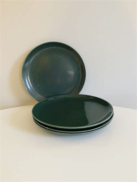 Russel Wright Iroquois Casual China Parsley 9 1 8 Dinner Plates Set