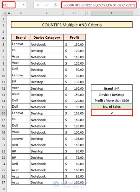 How To Use Countifs To Count Across Multiple Columns In Excel