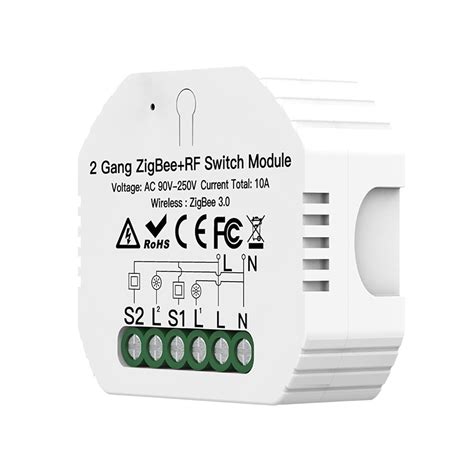 Gang ZigBee Switch Module Hidden Design ZigBee Intelligent Light Switch Voice Control