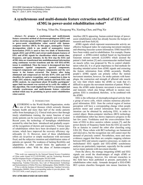 Pdf A Synchronous And Multi Domain Feature Extraction Method Of Eeg And Semg In Power Assist