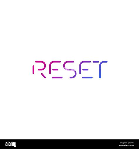 Reset Vector Logo Line Letters Design Stock Vector Image And Art Alamy