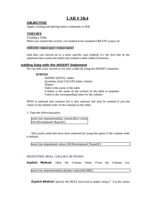 Lab 03 4 Pdf Table Database Sql
