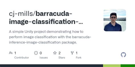 Github Cj Millsbarracuda Image Classification Demo A Simple Unity