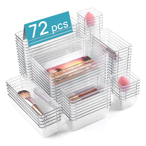 Clear Plastic Drawer Organizer Wowbox 25 Pcs Clear Plastic
