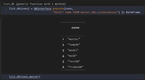 Working With Ms Sql Server In Julia Towards Data Science