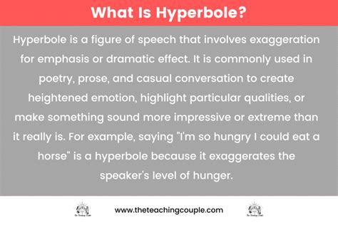 What Is Hyperbole The Teaching Couple