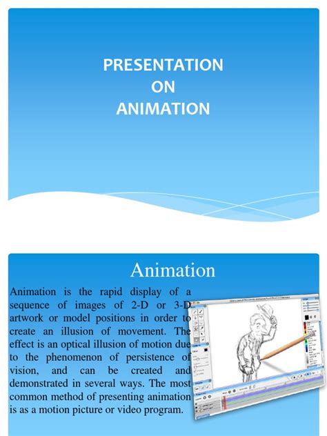 presentation on animation pdf animation computer animation
