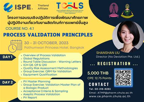 โครงการอบรมเชิงปฏิบัติการเพื่อพัฒนาศักยภาพผู้ปฏิบัติงานเกี่ยวกับยาผลิตภัณฑ์การแพทย์ขั้นสูง