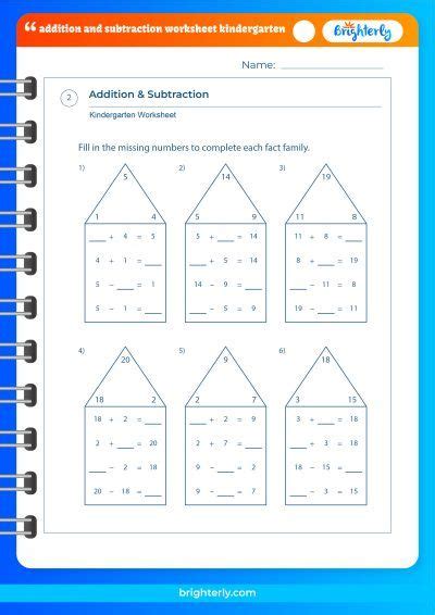 Free Kindergarten Addition And Subtraction Worksheets [pdfs]