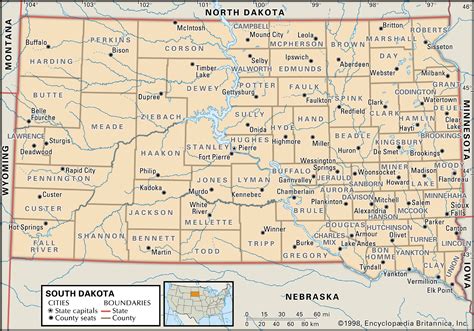 Printable South Dakota Map