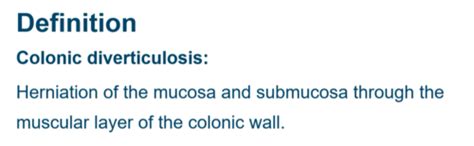 Diverticular Disease Flashcards Quizlet