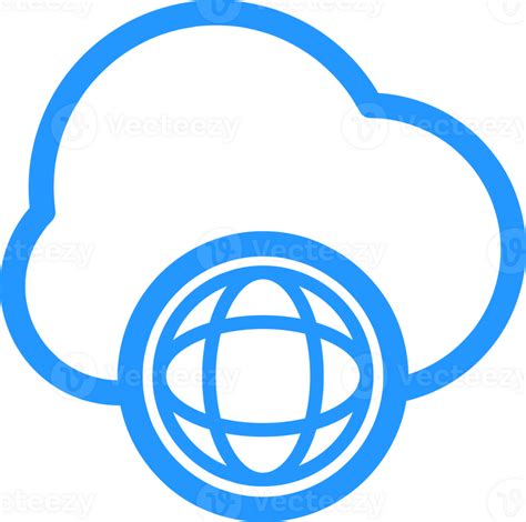 Outline Cloud Data Icon PNG
