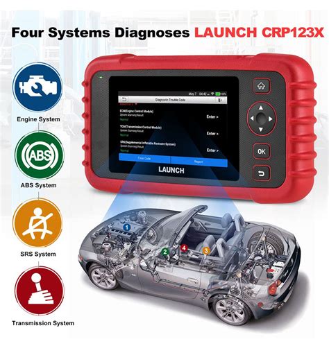 LAUNCH CRP X OBD Code Reader For Engine Transmission ABS SRS Diagnostics With AutoVIN Service Fre