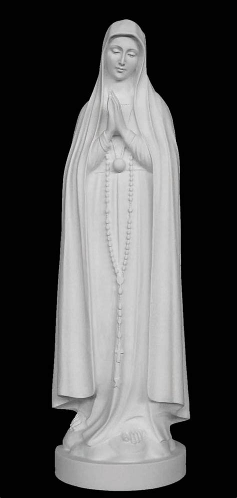 Our Lady Of Fatima Marble Statue 33”h