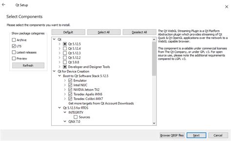 Installing Qt Components For Device Creation Application Development