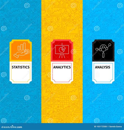 Line Analytics Package Labels Stock Vector Illustration Of Computer Chart 103172508