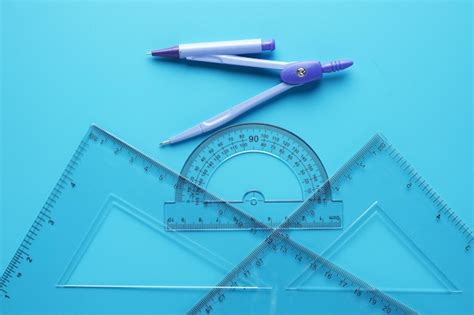 Premium Photo A Picture Of Geometry Set With Copyspace Sticky Note On