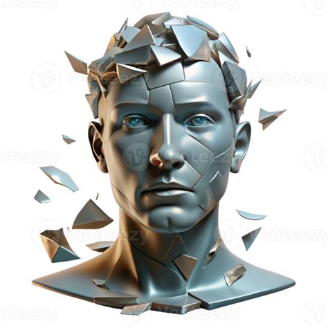 Vibrant Abstract A Fragmented Portrait Composed Of Shatter Authentic 57890246 Png